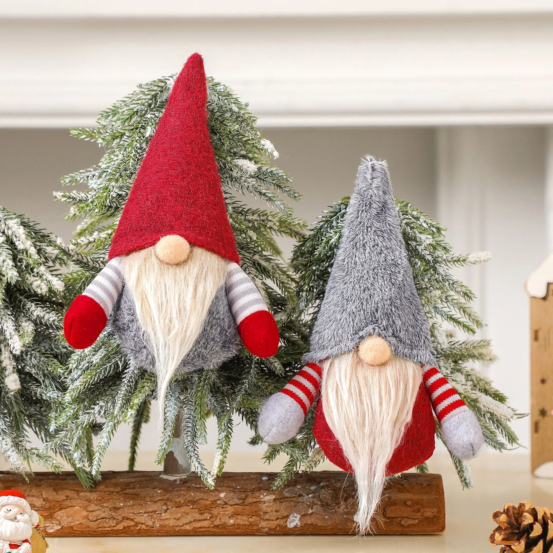 Christmas Handmade Swedish Gnome Plush Toy Scandinavian Tomte Elf Table ...