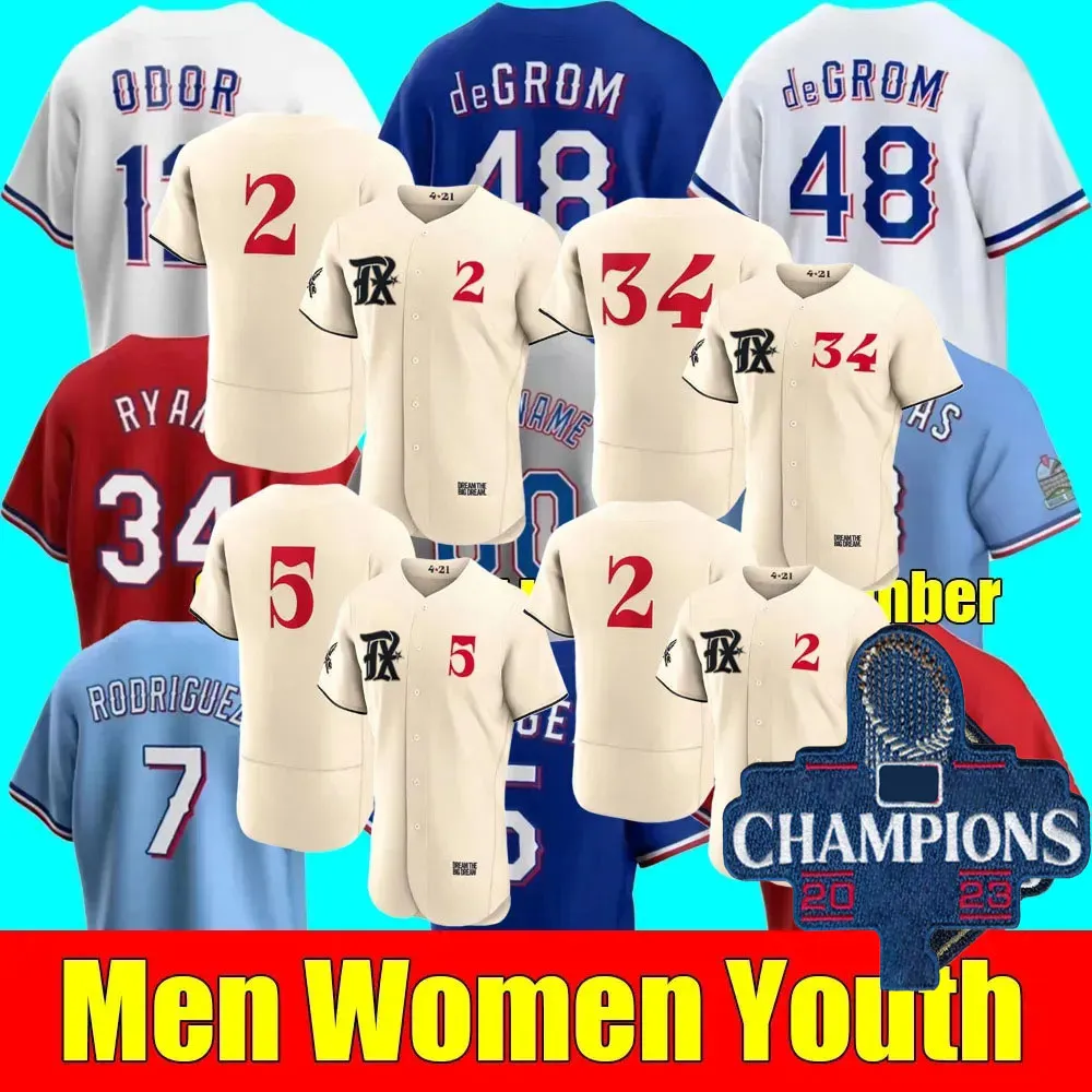 Baseball Jersey Evan Carter Jack Leiter Corey Seager Wyatt Langford ...