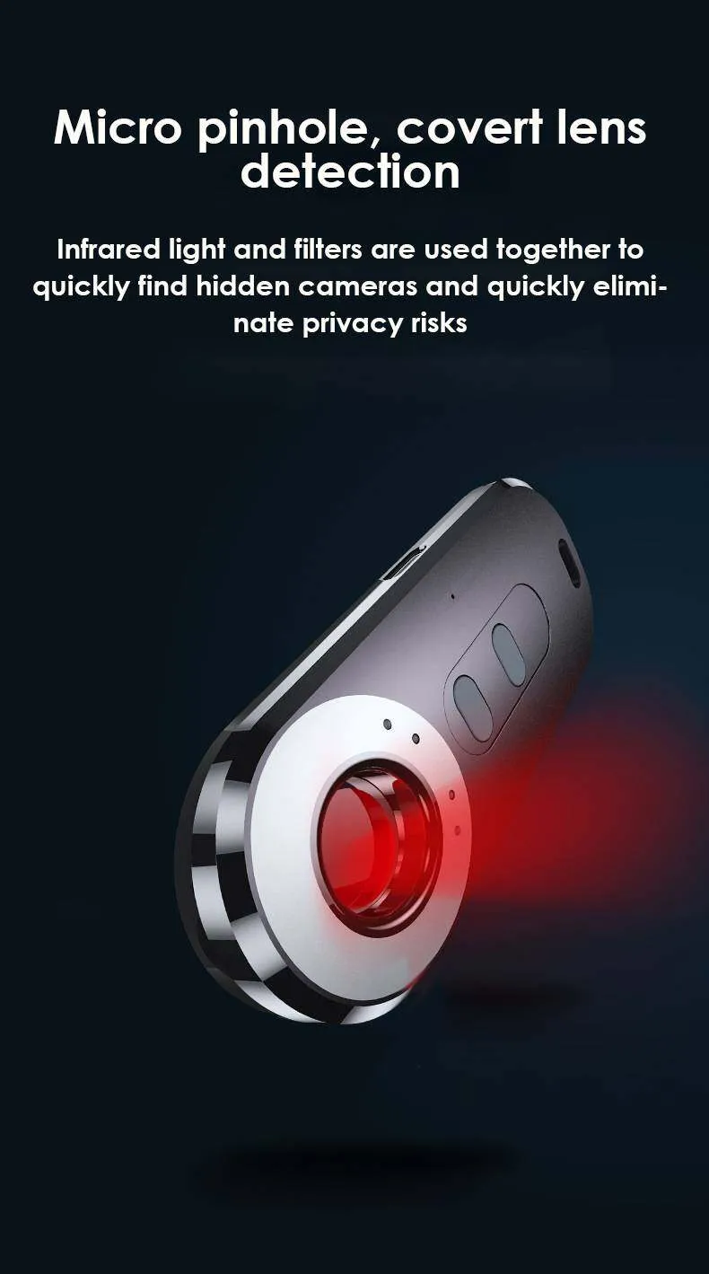 Hidden Camera Detector, Anti Spy Bug Finder AK400 2024 Scanner For RF ...