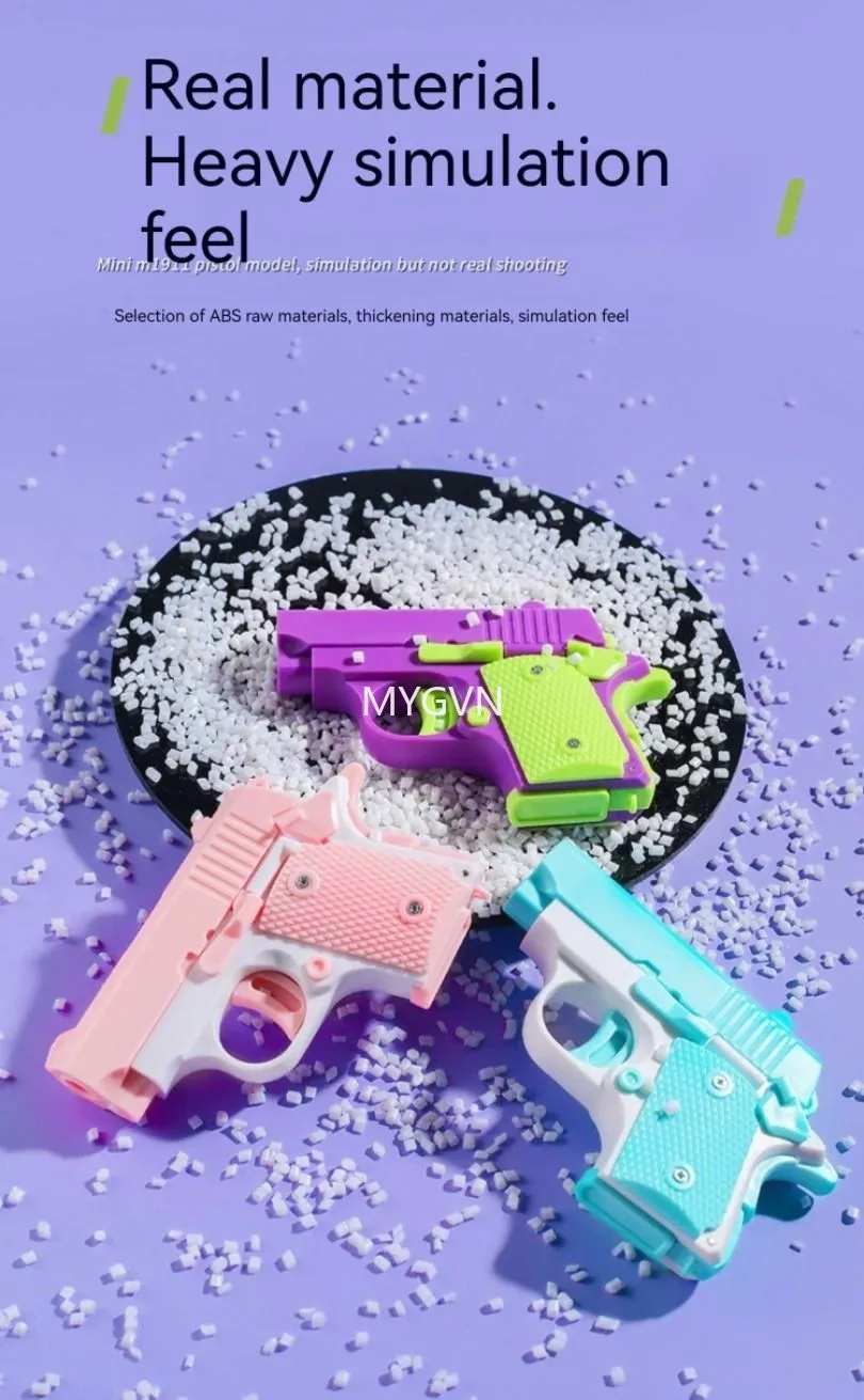 Mini 3D Toy Gun Model M1911 Colt Non Shooting Fidget Pistol For Adults ...