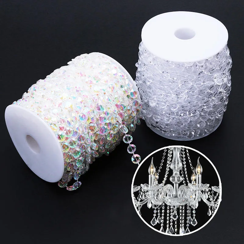 30M Crystal Bead Curtain - DIY Octagonal Acrylic Beads for Doorways ...