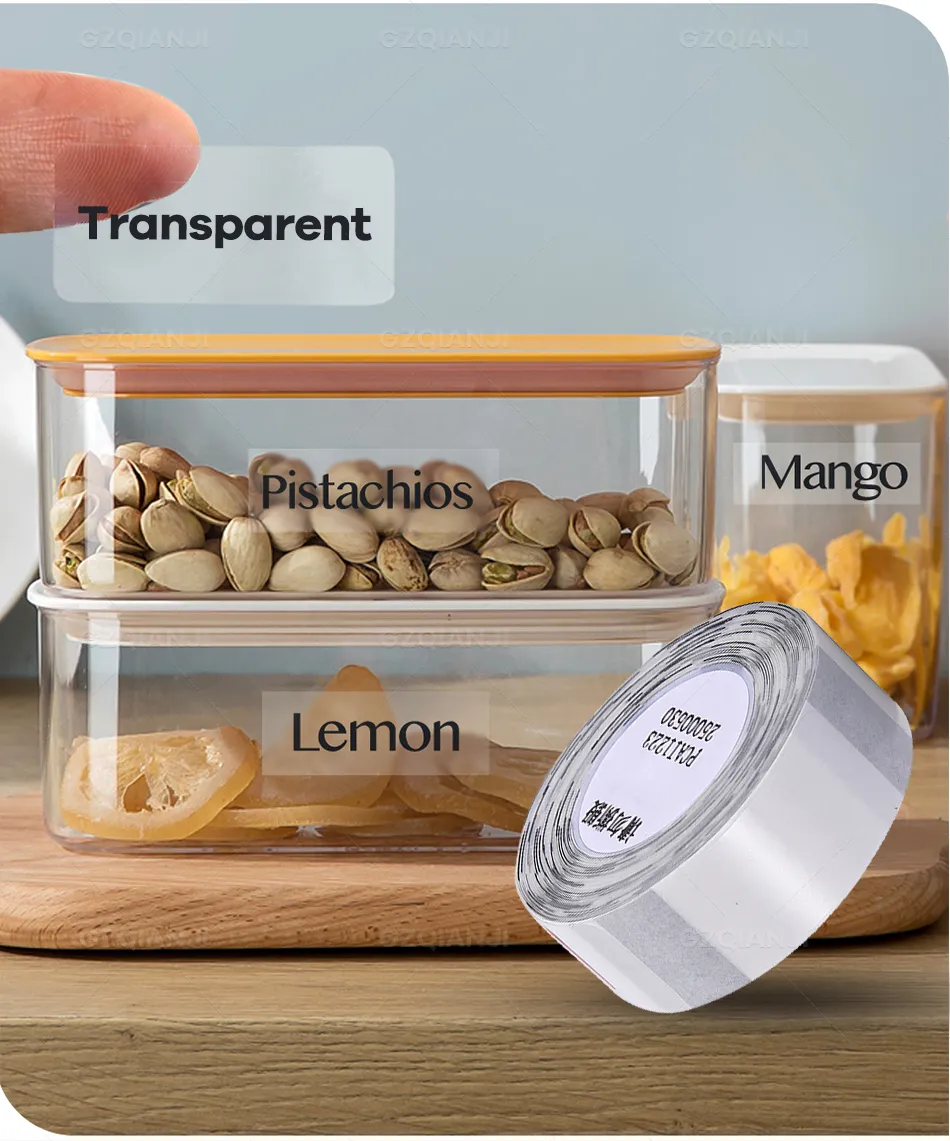 Mini Bluetooth Label Printer Sticker Roll Transparent Replacement ...