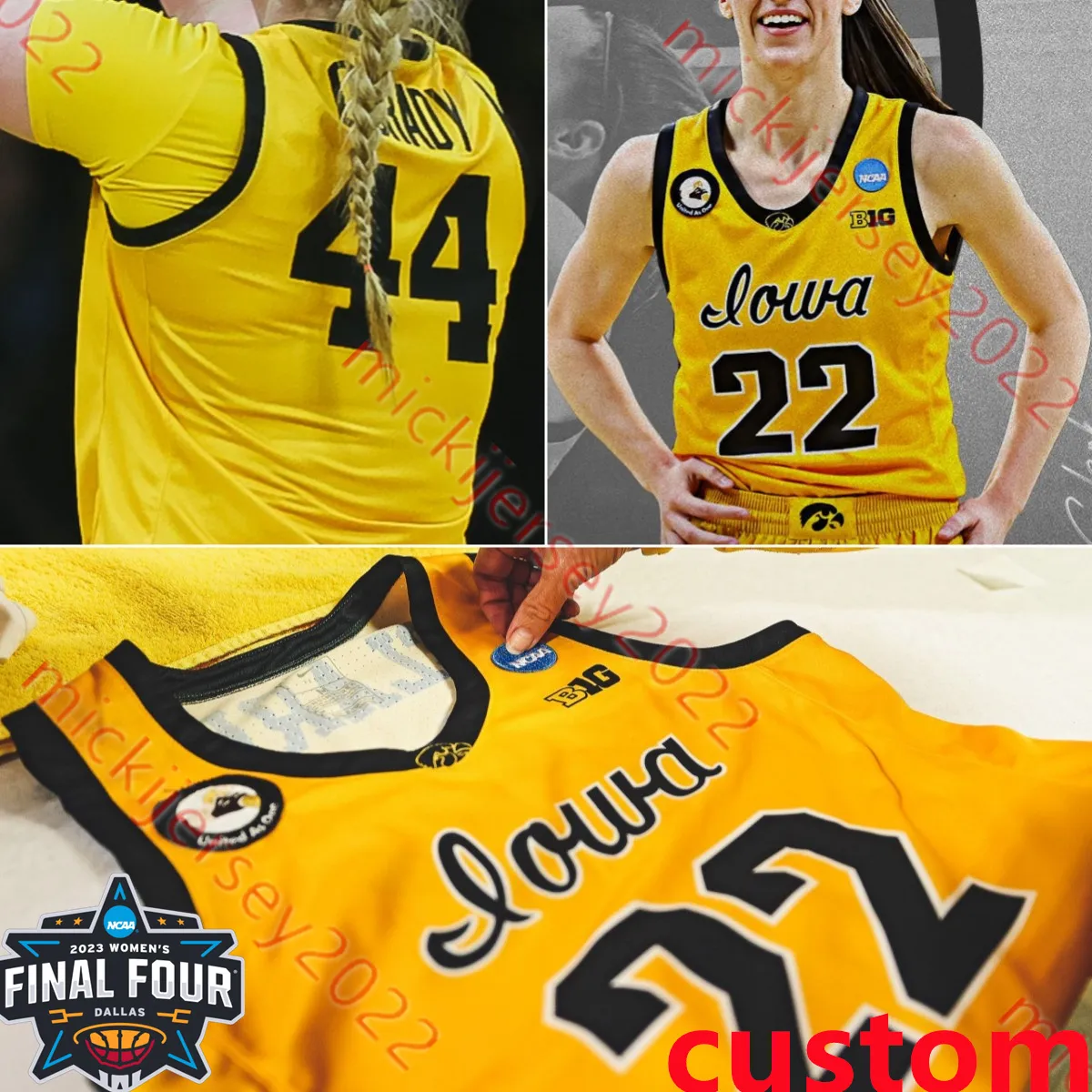 Caitlin Clark Monika Czinano Iowa Hawkeyes Womens Basketball Jersey ...