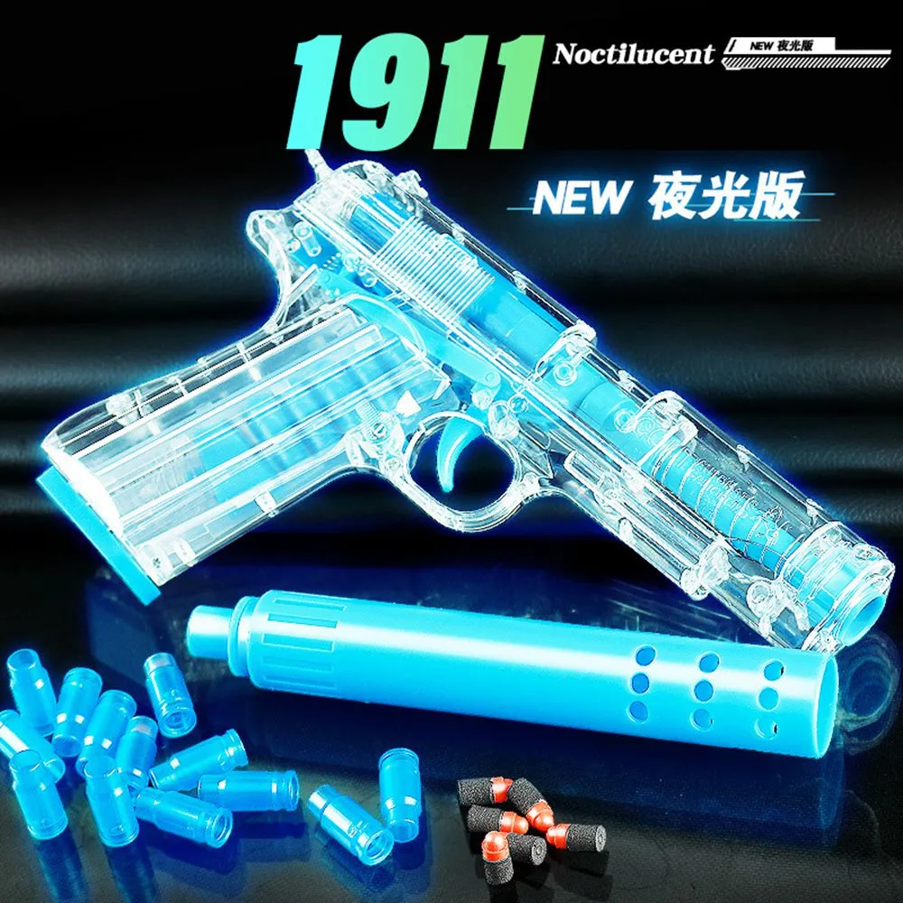 Luminous M1911 Pistol Model Gun Toy With Shell Ejection Perfect ...