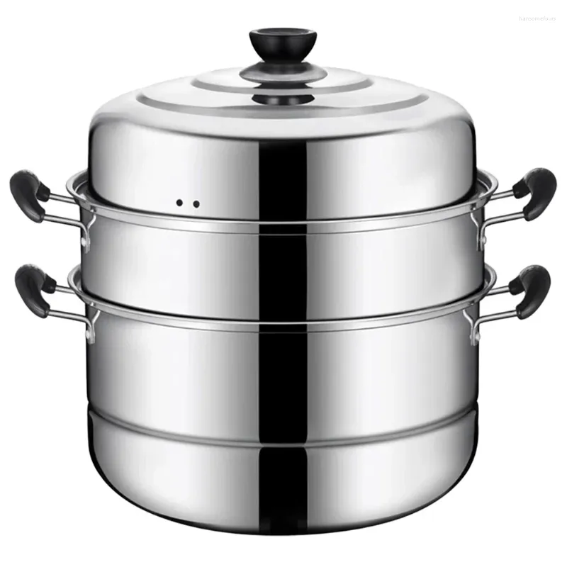 DHgate.com:Stainless Steel Double Boiler Steamer Pot with Stackable ...