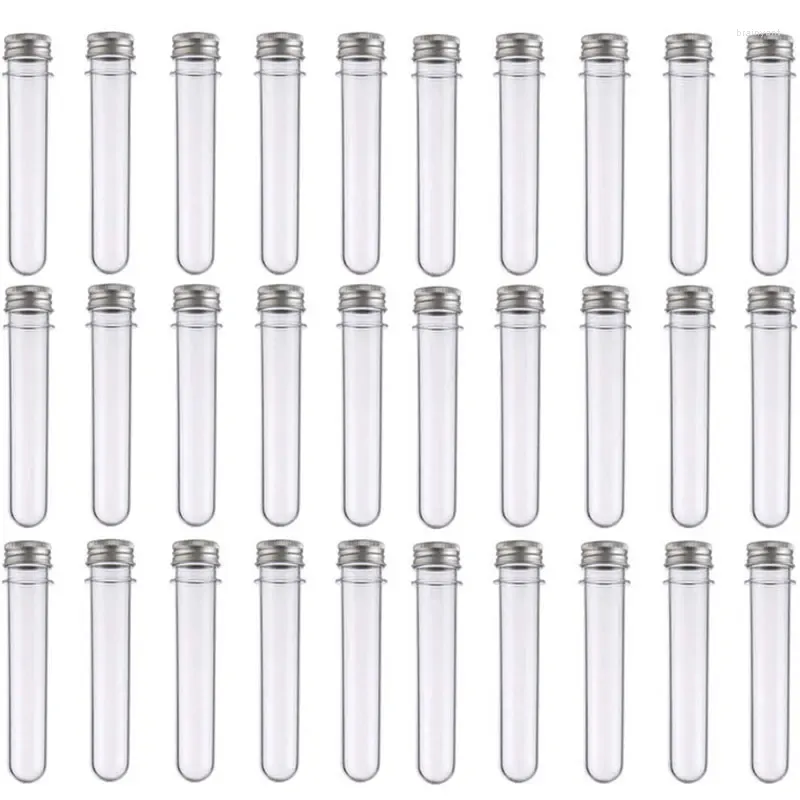 DHgate.com:30Pcs Clear Plastic Test Tubes with Screw Caps for Samples ...