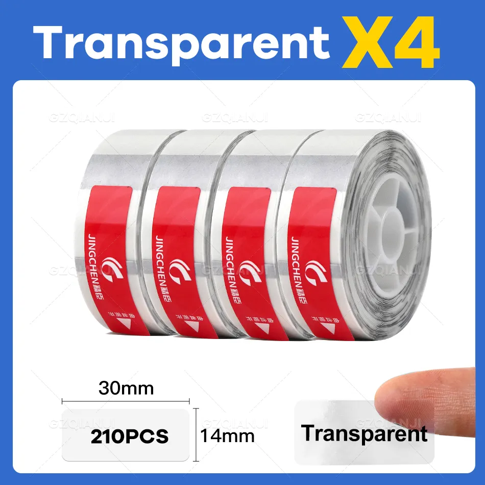 Mini Bluetooth Label Printer Sticker Roll Transparent Replacement Paper ...