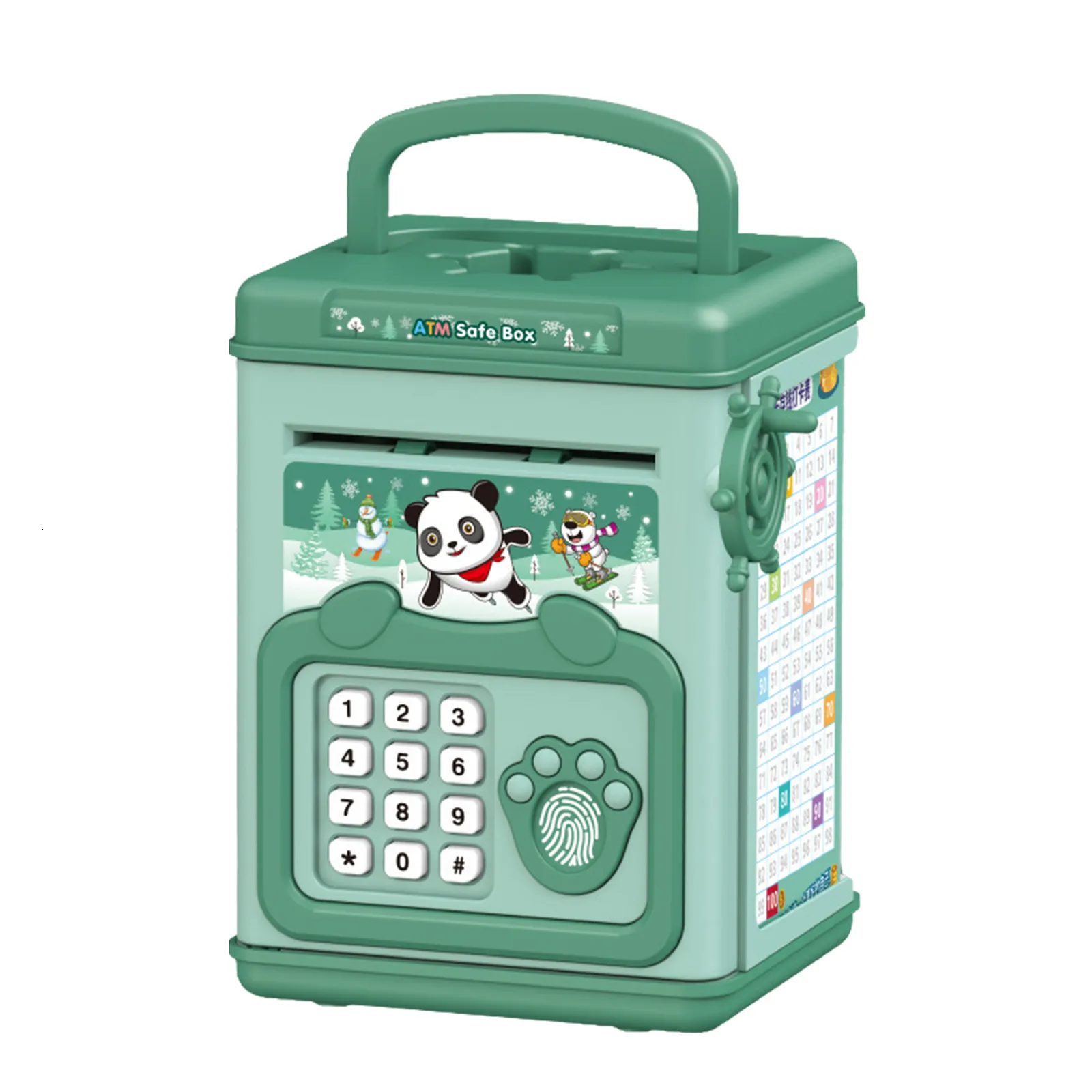 Lockable Piggy Bank For Kids Cute Password Safe Money Coin Can With ...