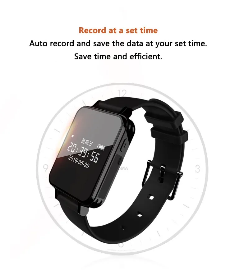 Digital Voice Recorder V81 Audio S Wrist Watch Wristband 1536kpbs ...