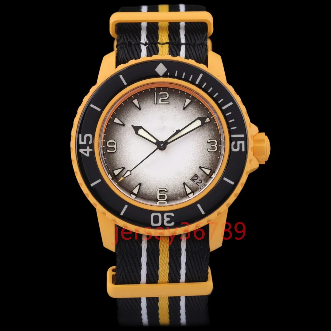 Pacific Ocean Watch for Men, Yellow Bioceramic Automatic Mechanical ...