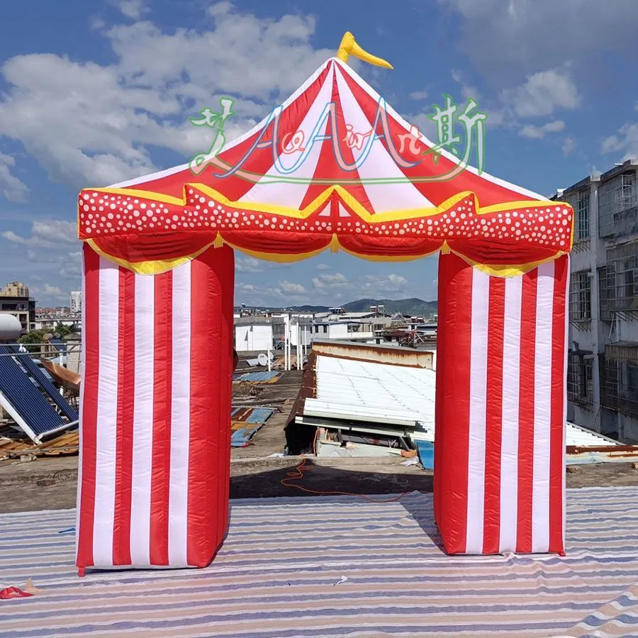 Balloon Arch Frame Circus Event Entrance: 3x3m Inflatable Red Archway ...