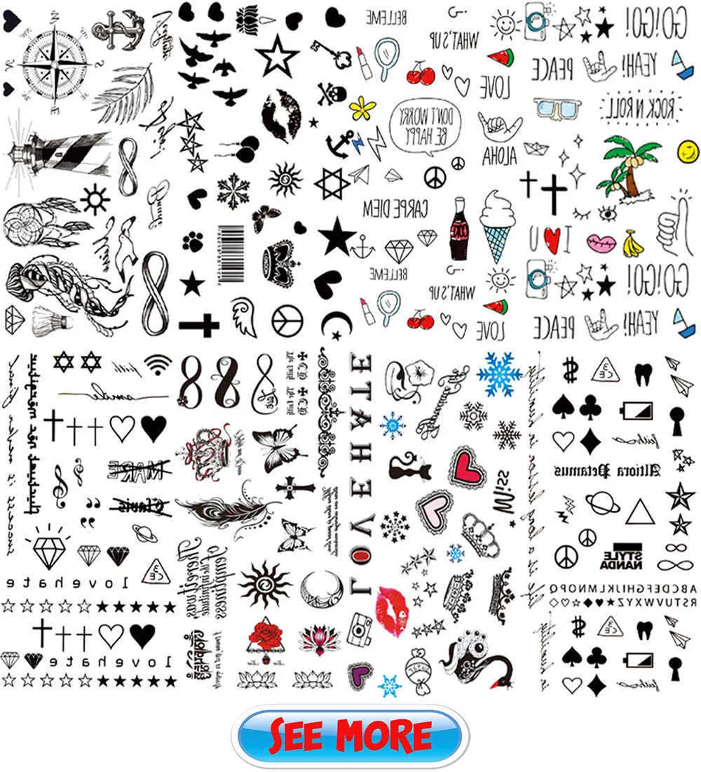 Flower Temporary Tattoos For Women: Realistic Temporary Tattoos With ...