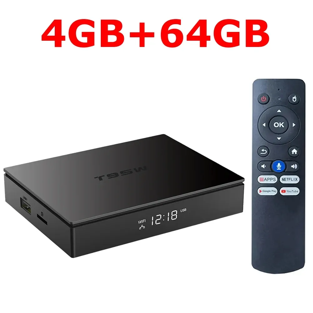 Android TV 11 OS ATV Dispositivo De TV Inteligente T95W Amlogic S905W2 4GB 64GB Control De Voz ...