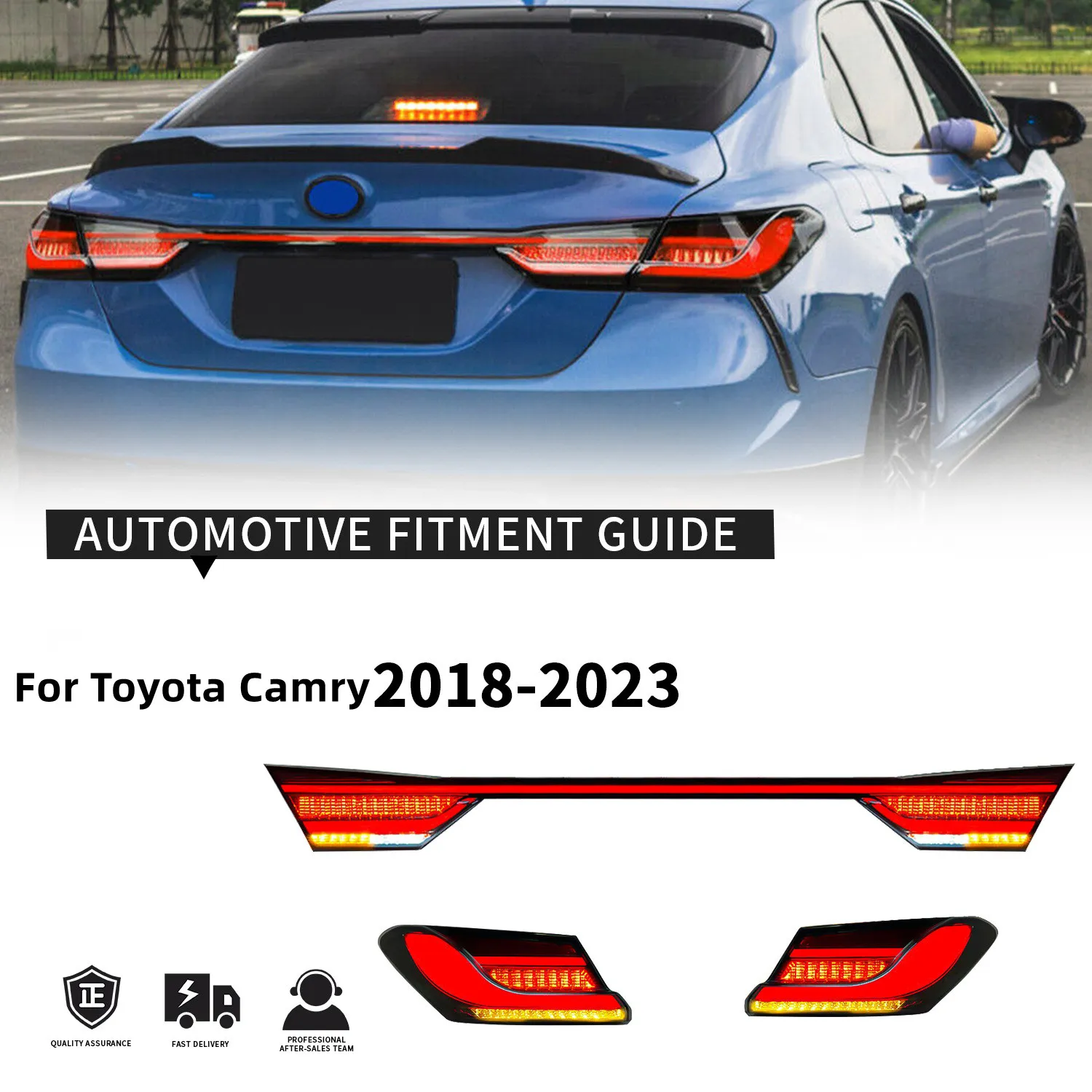 LED Rear Taillight Assembly Upgrade For Toyota CAMRY 20/18 2023 With ...