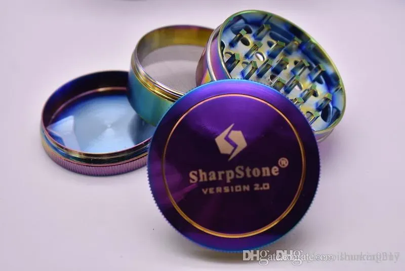Wholesale Zicn Alloy Rainbow Sharpstone Version 2.0 Grinder Herb ...