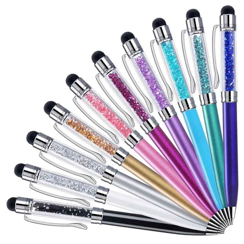DHgate.com:Crystal Ballpoint Pen 2 In 1 Slim Crystal Diamond Screen ...