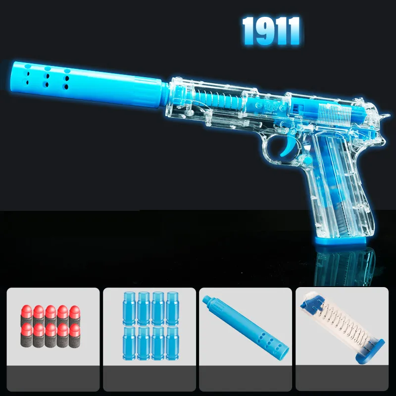 Luminous M1911 Pistol Model Gun Toy With Shell Ejection Perfect ...