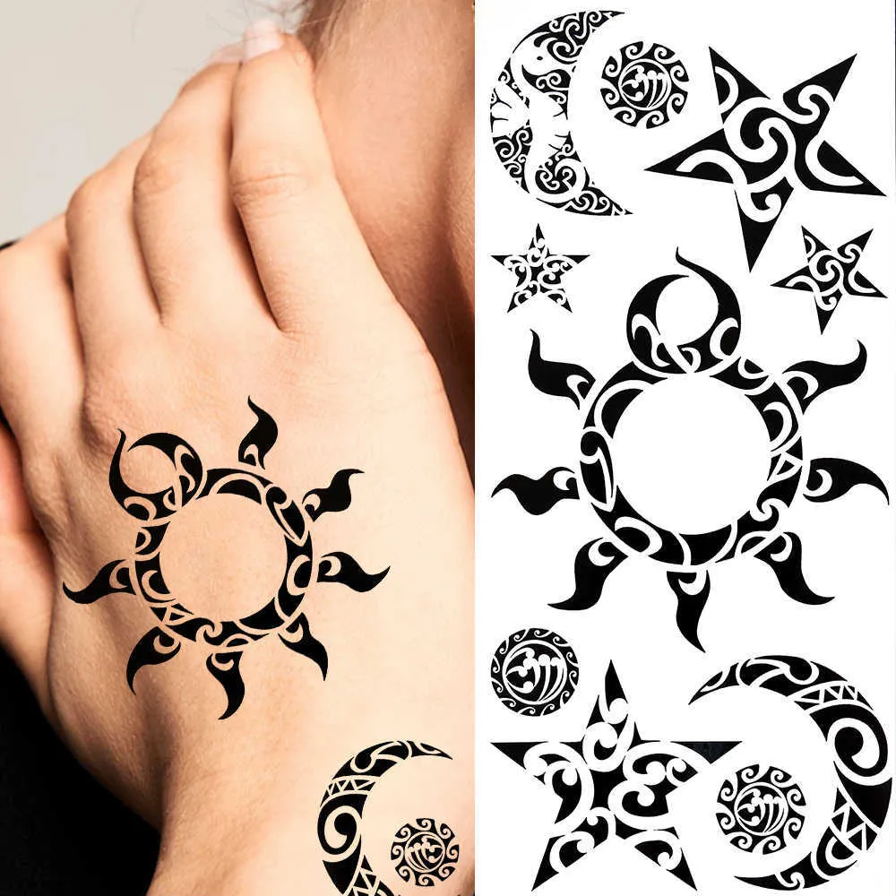 Realistic Temporary Tattoos, Indian Tribal Thorn Design For Women ...