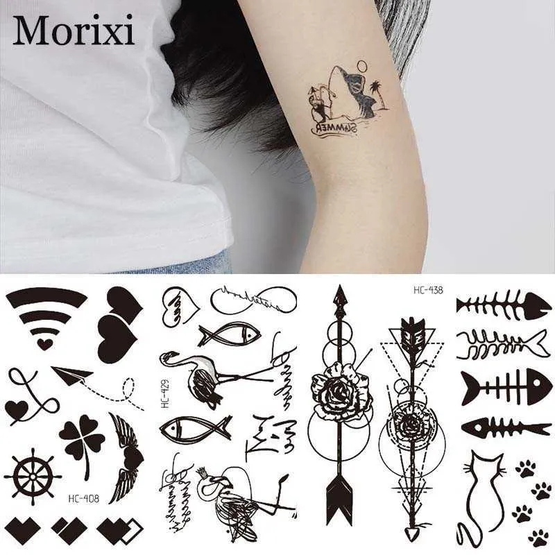 RA086 Women Temporary Tattoos Ultra Thin Water Transfer Tattoo Stickers ...