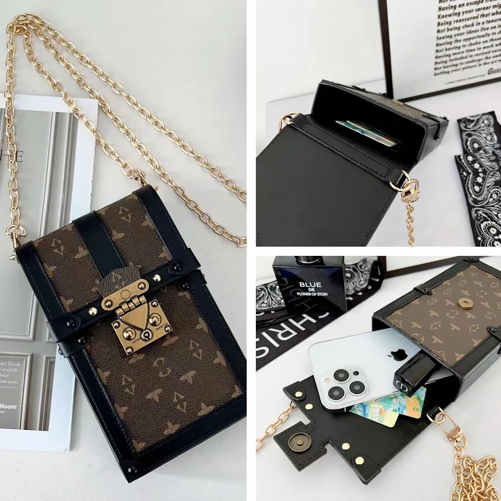 Designer LU Leather Crossbody Phone Bag For IPhone & Samsung High ...