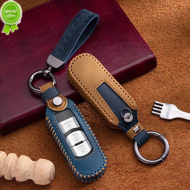 Leather Car Key Cover For Mazda Handmade Key Fob Shell For Mazda 2 3 6 ...