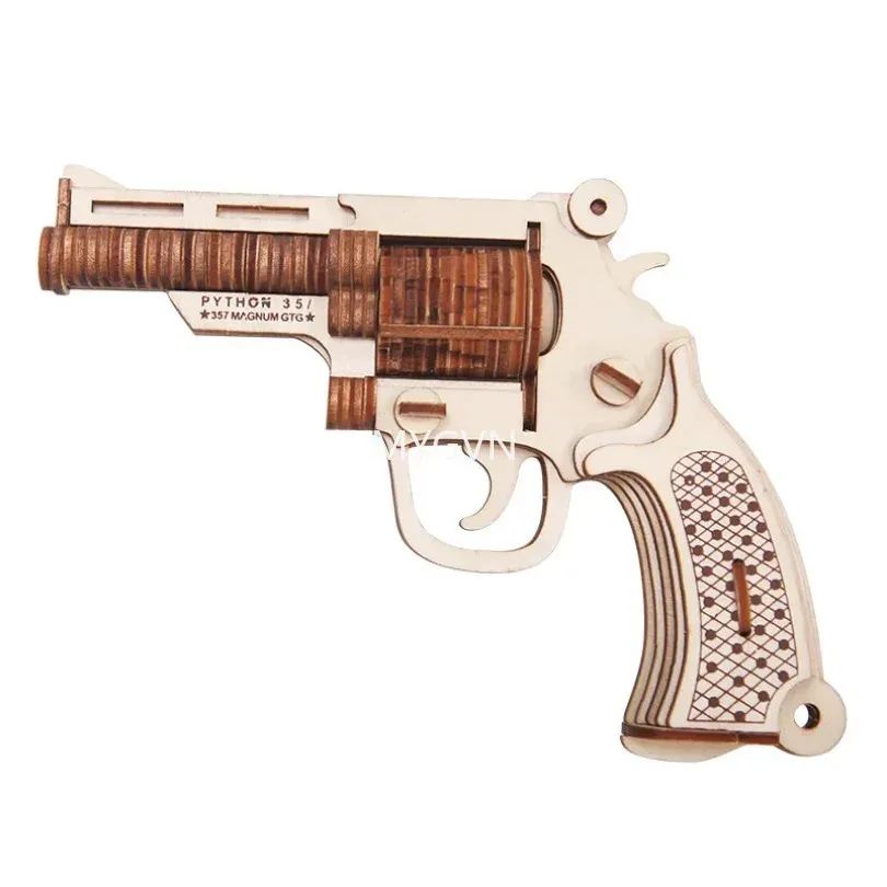 Wooden Assembly Gun Puzzle Model Pistol Rifle AK47 3D Toy Gun Model ...