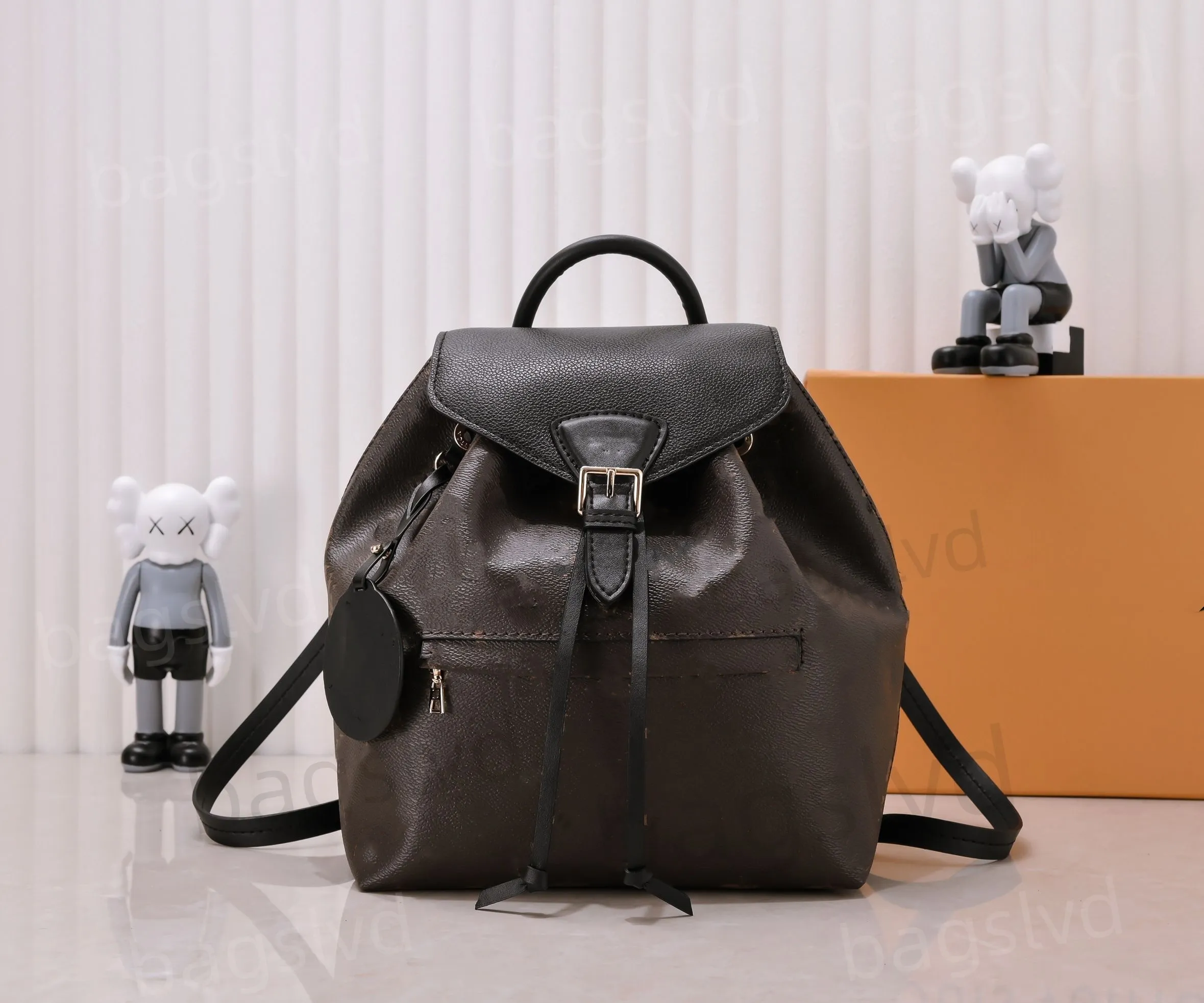 Luxury Designer Floral Monos Backpack Bucket Bag For Women Adjustable ...