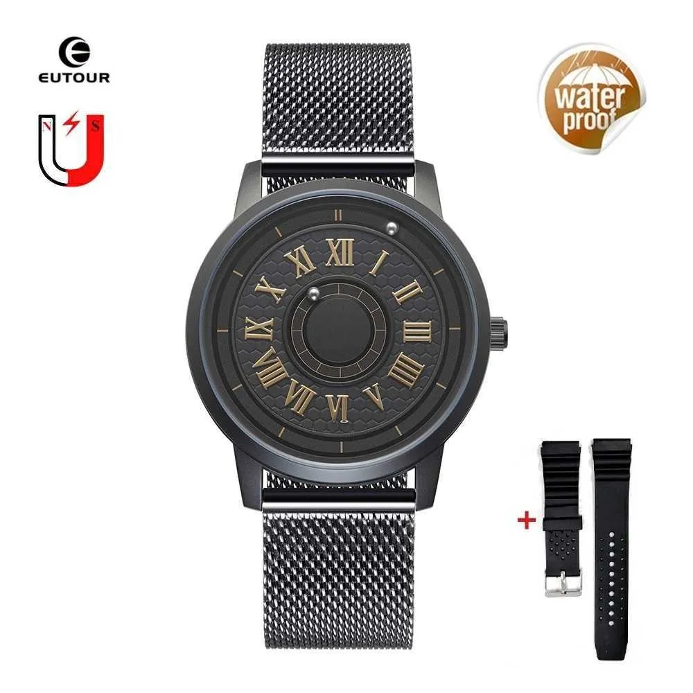 Wristwatches Eutour Blue Watches Men Luxury Magnetic Ball Quartz Watch ...