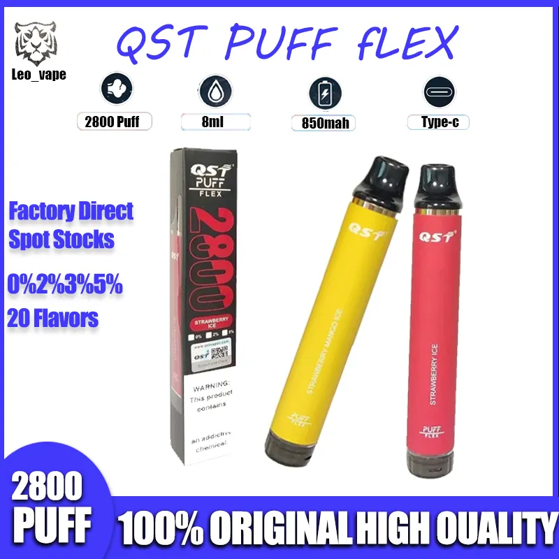 Vape Original Brand Puff Flex 2800 Sbuffi QST 2800 Kit Di Dispositivi ...