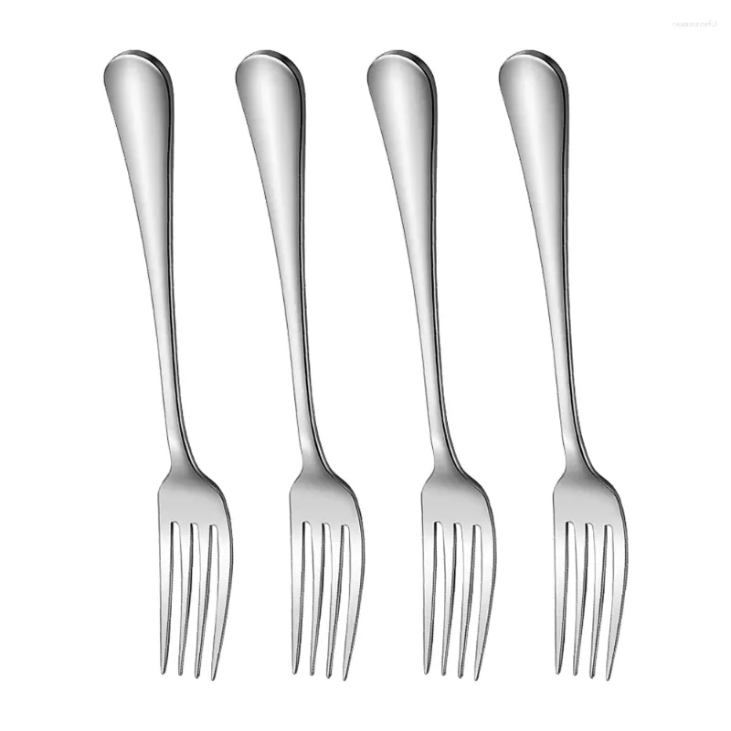 DHgate.com:Stainless Steel Fork Set Silver 4-Piece Flatware Dinnerware ...