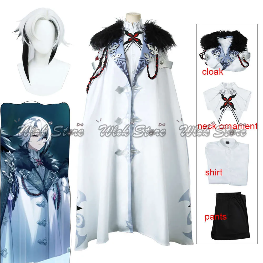 Genshin Impact Fatui Cosplay Costume Set With Knave Arlecchino, Cloak ...