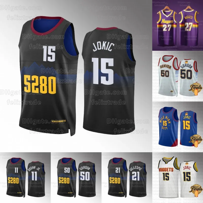 Denvers 15 Jokic 2023 24 City Nugget Jerseys Jamal 27 Murray Bruce 11 ...