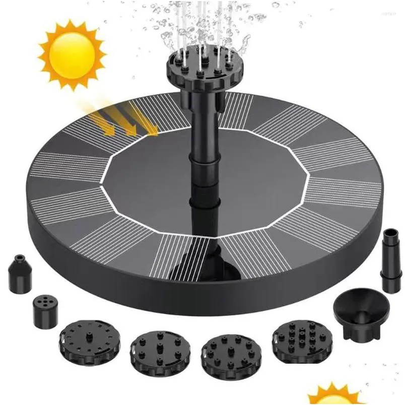 Garden Decorations Solar Powered Water Floating Solar Fountain Pump ...
