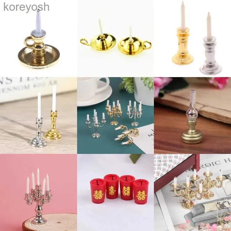 DHgate.com:1:12 Scale Miniature Dollhouse Candlesticks: Realistic Metal ...