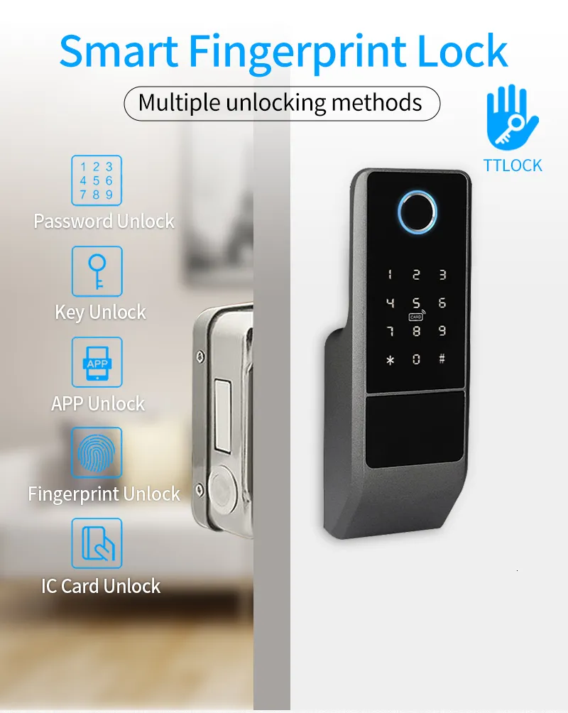 Waterproof Smart Lock: Fingerprint, Bluetooth, Keypad Entry - Secure ...