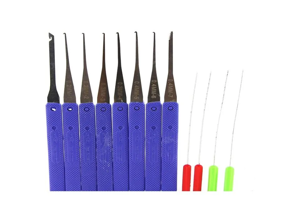 Lock Pick Set 12-in-1 Stainless Steel Broken Key Extractors Locksmith ...