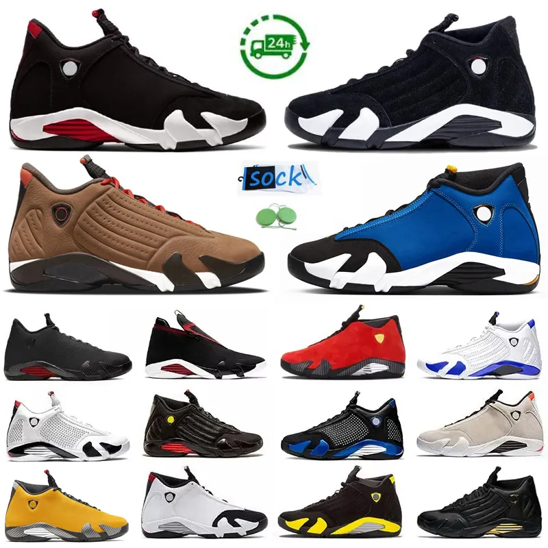 14 Men Basketball Shoes Jumpman 14s Black White Laney Ginder Winterized ...