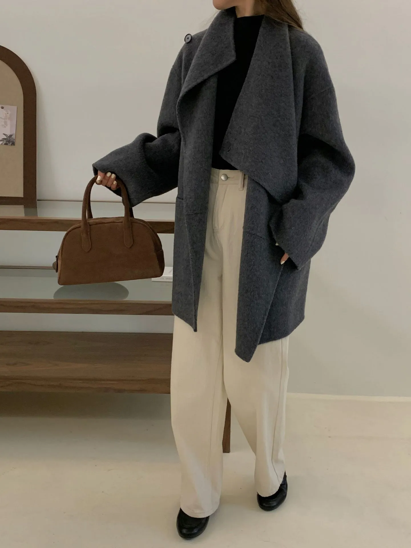Chic Brown Short Wool Coat: Women's Petite Winter Style - Shop Now ...