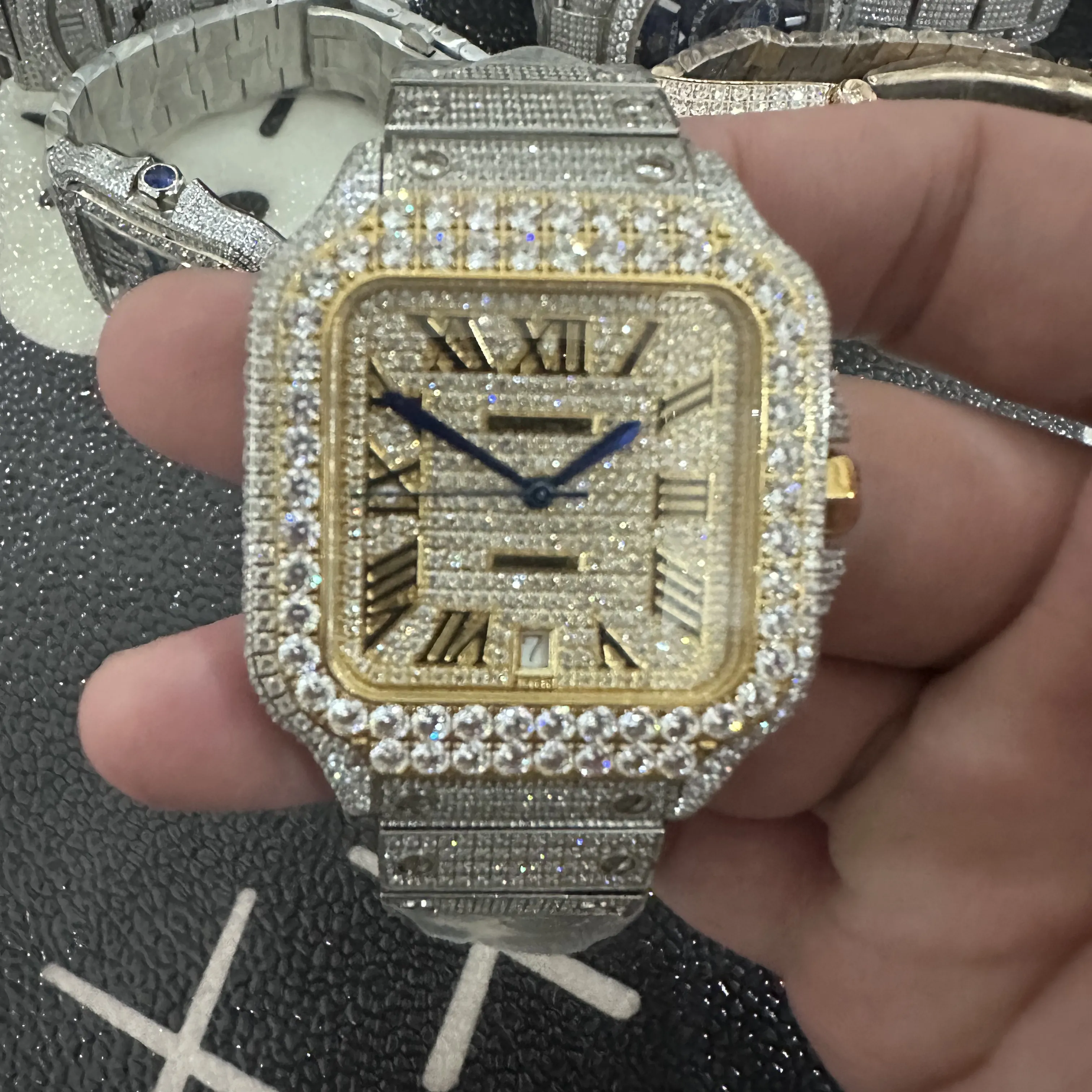 Diamond Watch Men Watches 904L Steel Relojes Luxury Watchs Sapphire ...