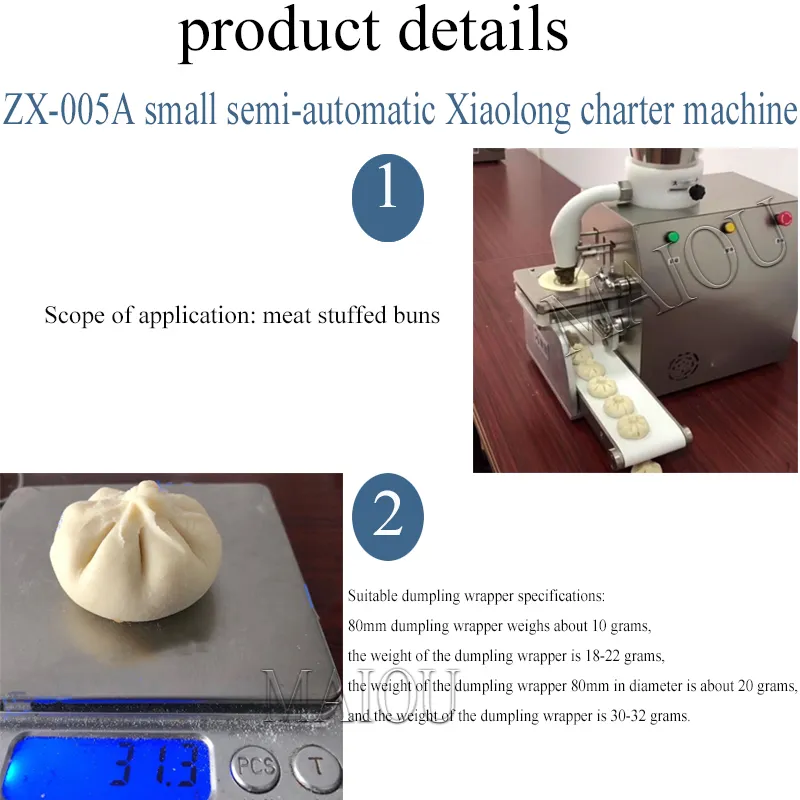 Semi-Automatic Dumpling Making Machine for Steamed Stuffed Buns and ...