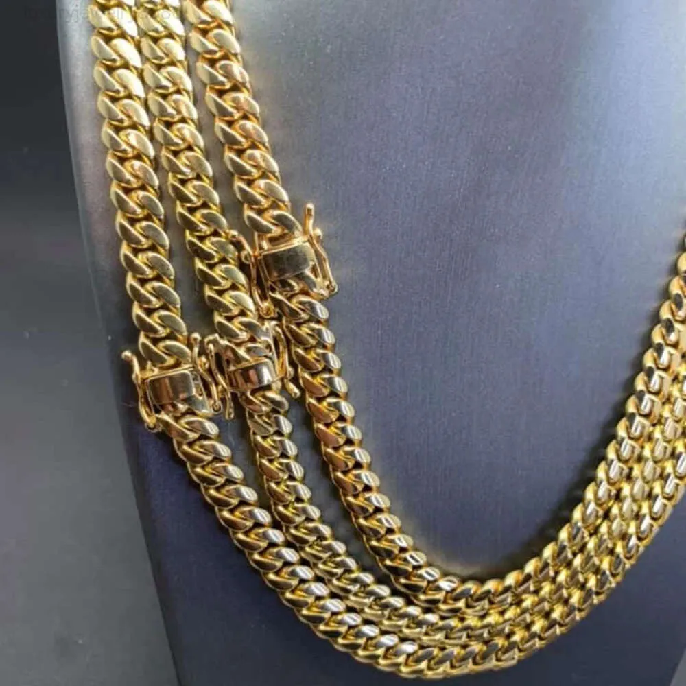 10k 14k Solid Gold Chain Miami Cubans 7mm 8mm 9mm 10mm 11mm 12mm 20 22 ...
