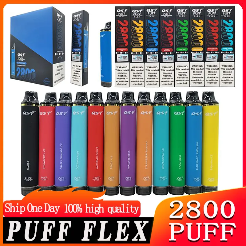 QST Puff Flex 2800 Puff 2800 Disposable Vape E Cigarettes Vape ...