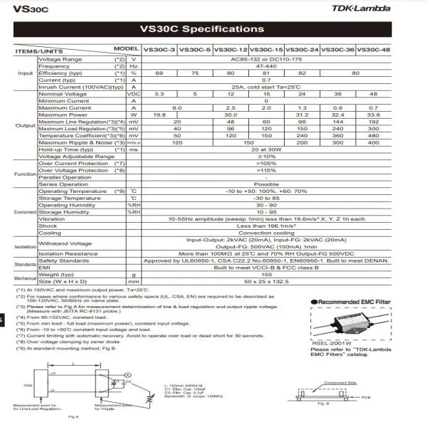 VS75B 36 TDK LAMBDA 36 V 2.1A Nouveau Module De Commutateur D'alimentation D'origine Du $55.28 ...