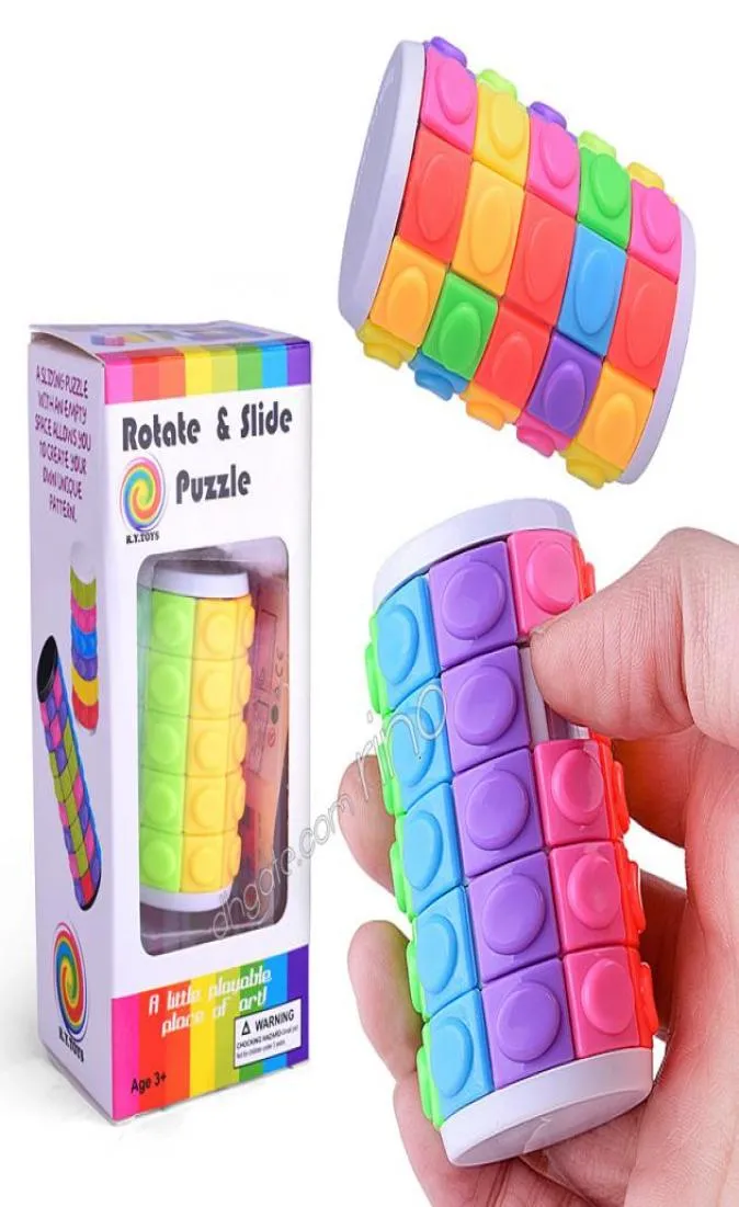 3d Puzzle Cube Puzzle Tower Magic Cylinder Cubes Rotate Sliding Puzzles