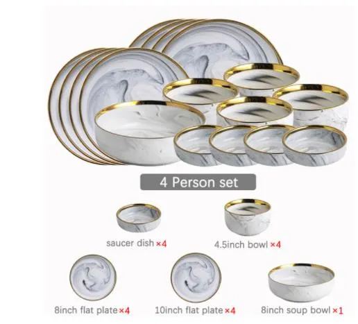 Ceramic Marble Grey Asda Marble Dinner Set Plates And Bowls Set Dinner ...