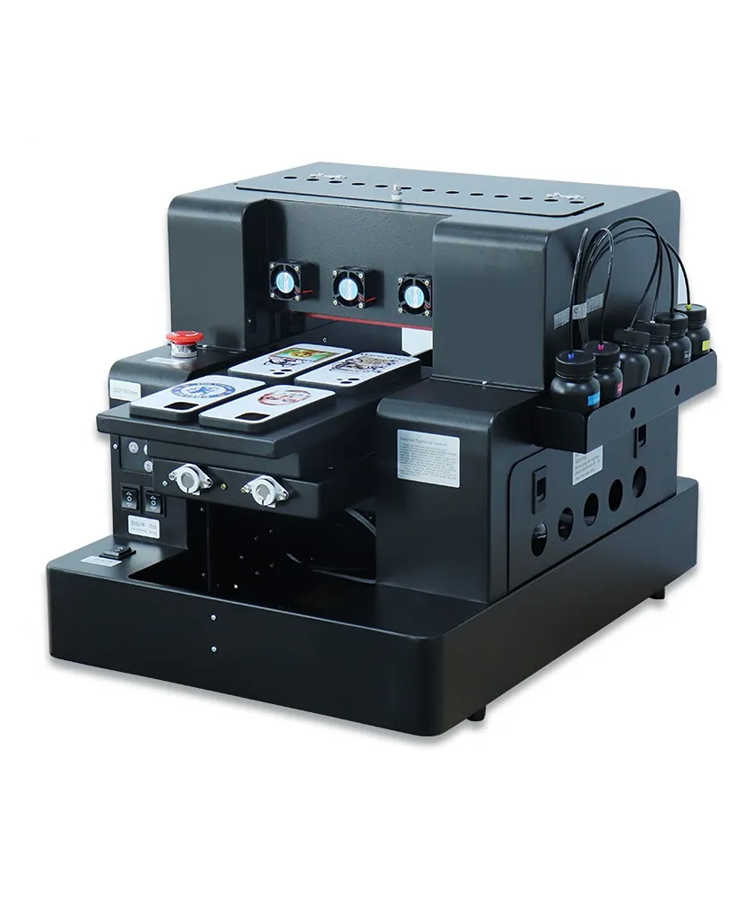 UV2500A4 UV Flatbed Printer 2500ml Ink, A4 Size, Compatible With Bottle ...