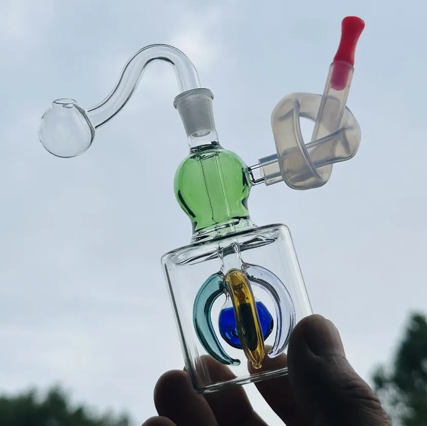 Mini Dab Rigs Clear Pyrex Glass Oil Burner Water Bongs Thick Glass ...