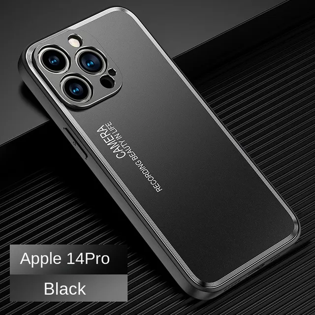 Luxury Metallic Phone Cases For IPhone 15 Series Shockproof Lens Glass ...