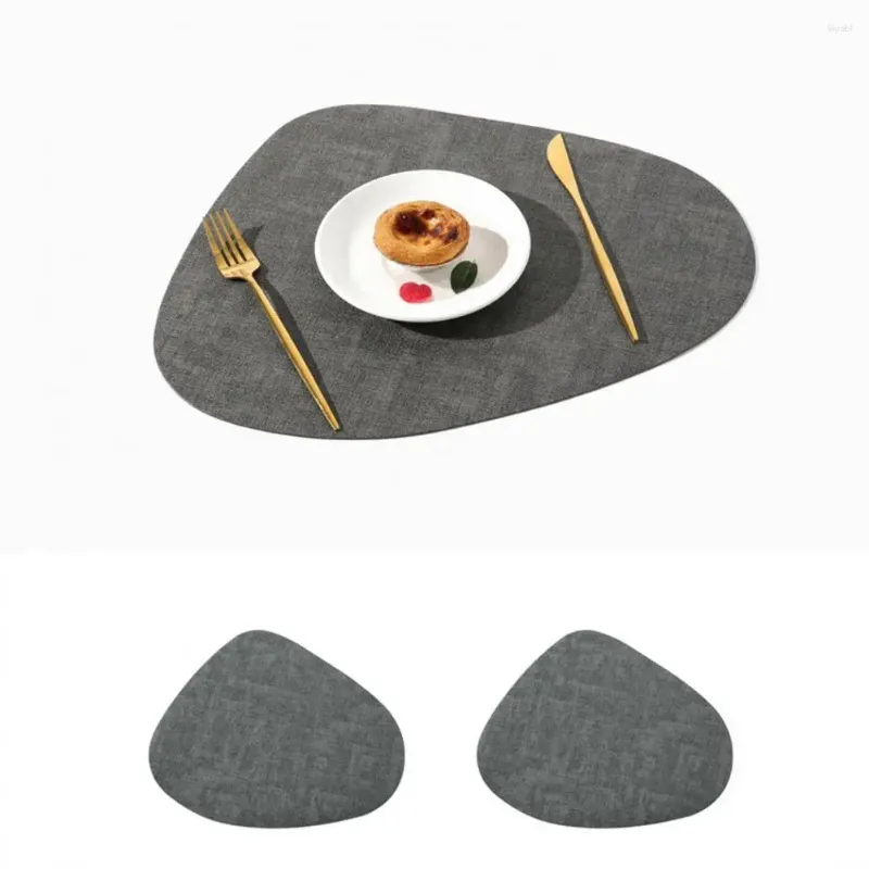 Waterproof Leather Table Mats - Heat Resistant Dining Placemats, Non ...