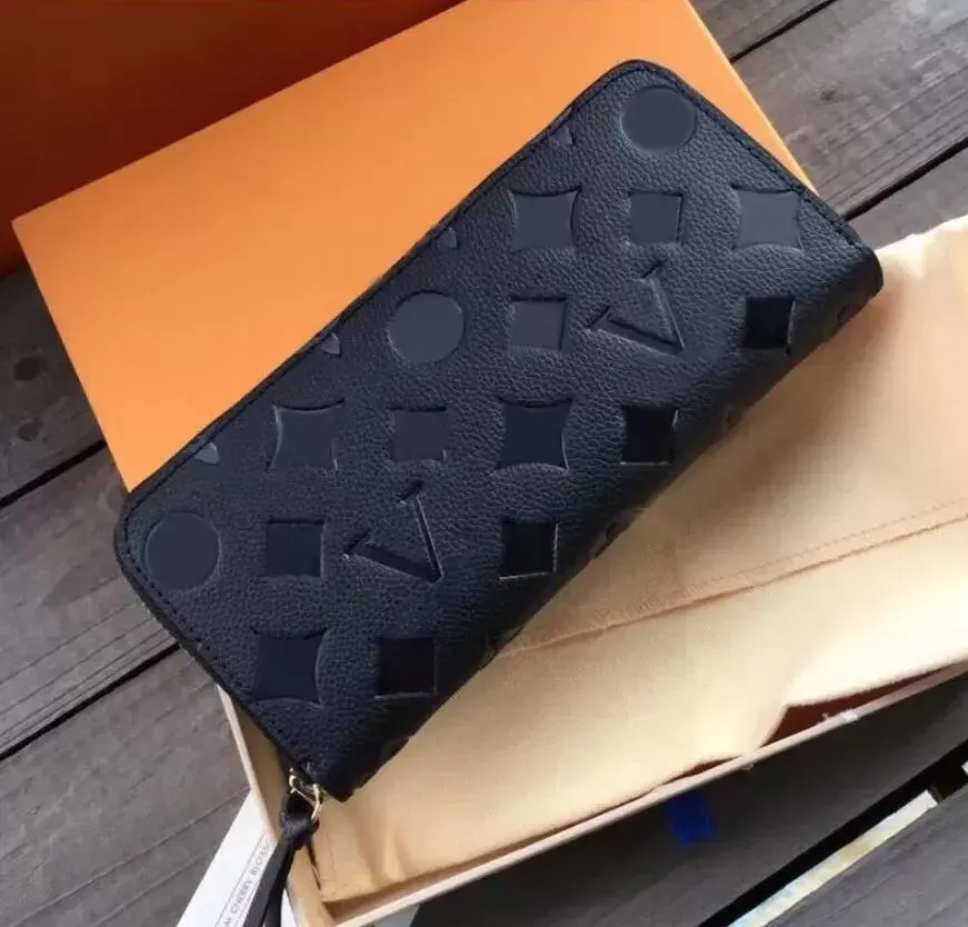 Luxury Designer Wallet Fashion Flowers Long Zipper Wallets Men Women ...